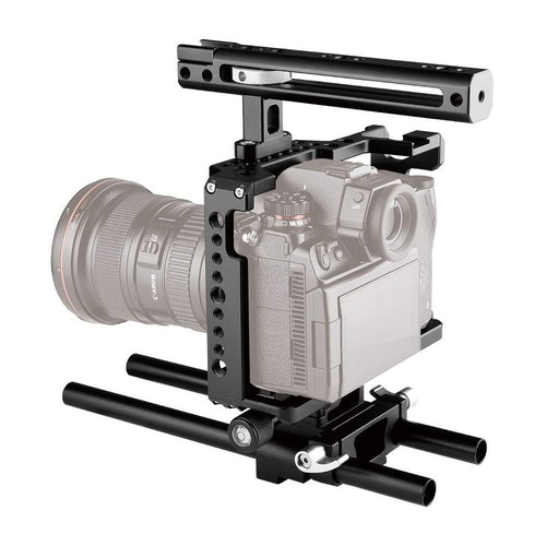 Professional Camera Cage Video Rig for Panasonic Lumix DC-S1,S1R and ...