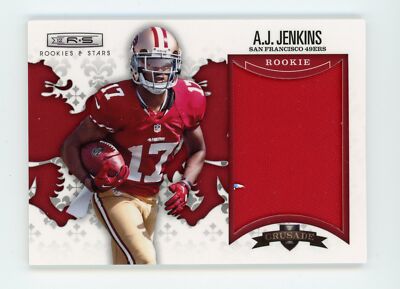 2012 Panini Rookies & Stars #8 A.J. Jenkins Rookie Crusade Materials ...
