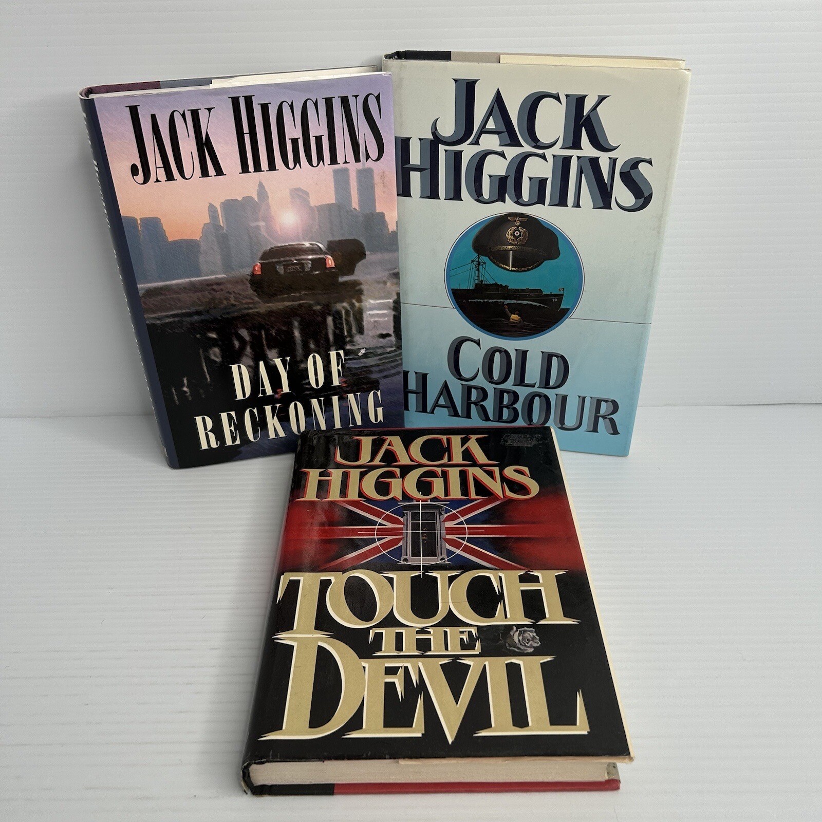 Jack Higgins 3 Hardcover Books Lot Day Of Reckoning Cold Harbour Touch ...
