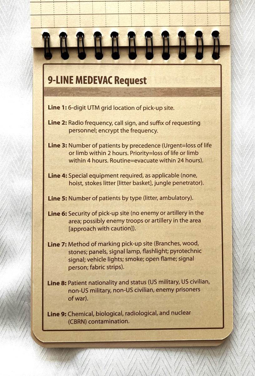9 Line Medevac Card Printable Free - Infoupdate.org
