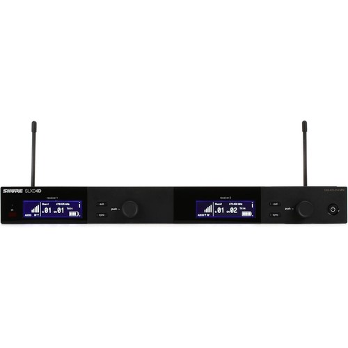 Shure SLXD4D=-G58 Dual Channel Digital 19 Receiver w/Rack-Mount Kit ...