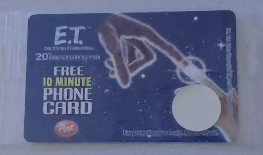 E.T Free 10 Minute Phone Card 20th Anniversary Edition. | eBay