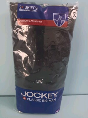 Jockey Classic Big Man Briefs 2 Pack Y Front Fly Design Size 50 2006 ...