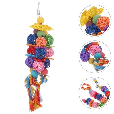 5pcs Parrot Biting Toy Bird Nibbling Plaything Parrot Cage Hanging Toy ...