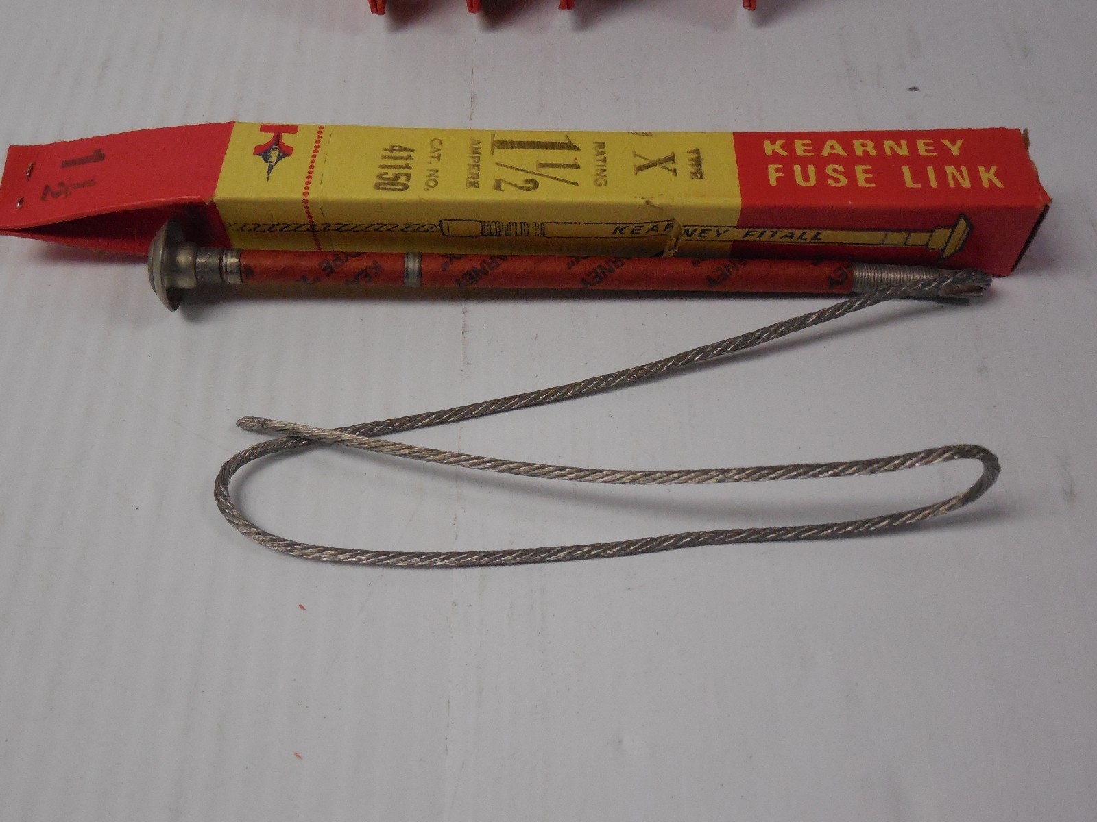 NEW LOT OF 5 KEARNEY FUSE LINK 41150 TYPE X 1-1/2 AMP A 1-1/2A 1.5 A 1. ...