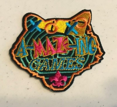 BSA Cub Scout wolf head patch 'a-maze-ing games' | eBay