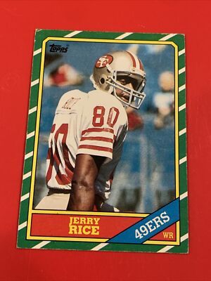 1986 Topps Jerry Rice Rookie Card RC #161 49ers | eBay