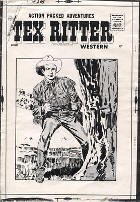 Tex Ritter Western Original Production Comic Book Cover Art 1950's ...