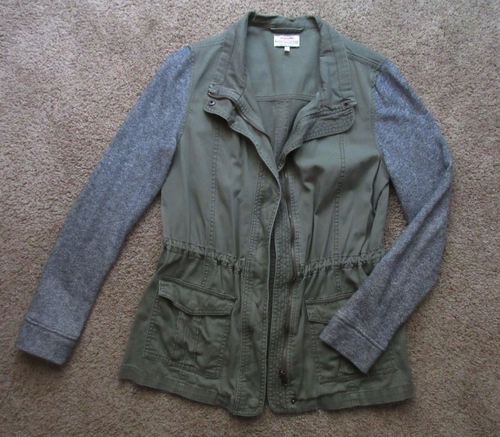 Bajee Collection Juniors Sz L Olive Green Full Zip Jacket Hoodie ...