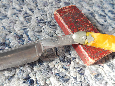 VINTAGE CLAUSS STRAIGHT RAZOR MURPHAY MACLAY HARDWARE AD BARBER TOOL ...