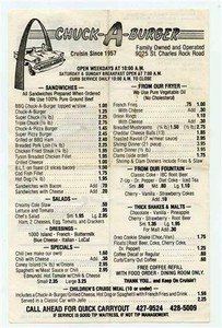 Original Louis Burgers Menu | Paul Smith