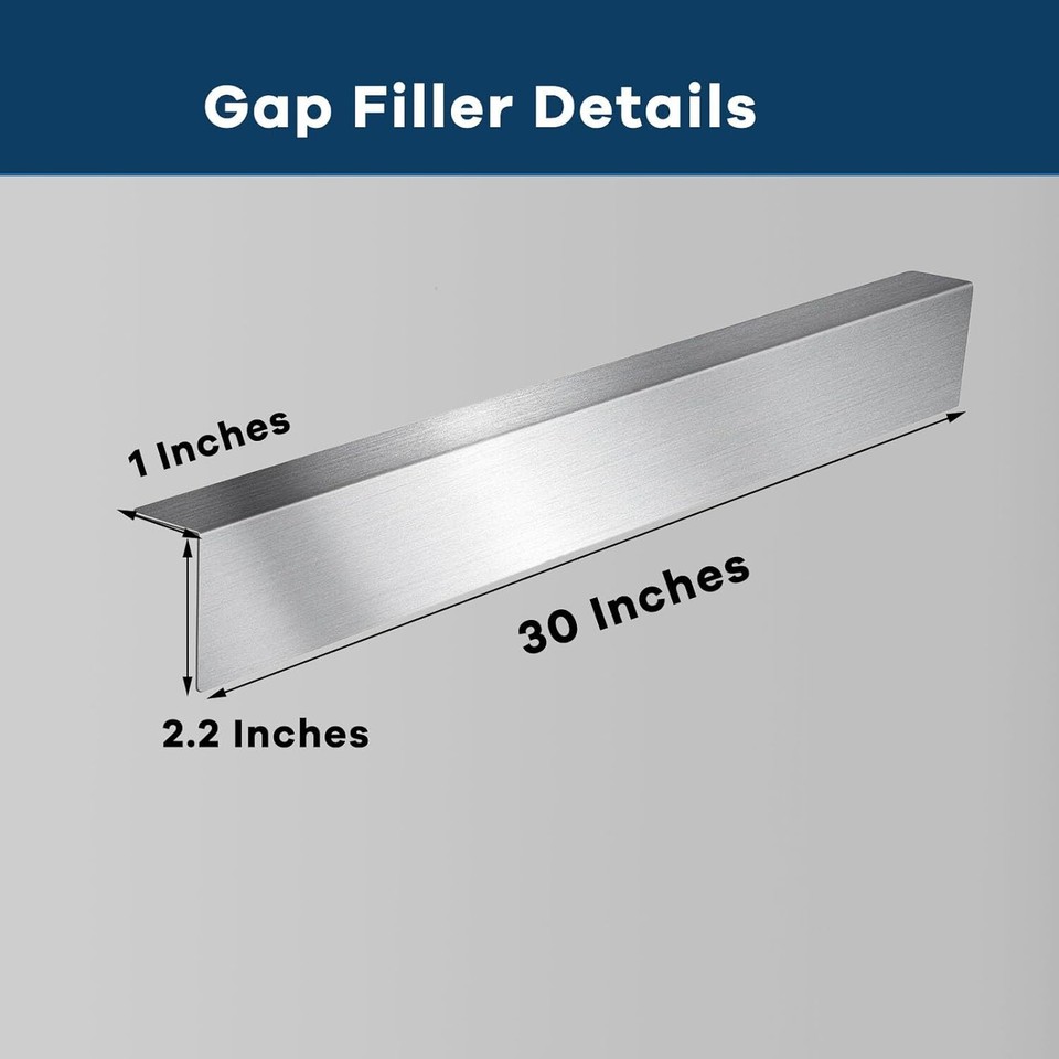 30" Slide-in Range Rear Filler Kit,Range Gap Filler, Stainless Steel ...