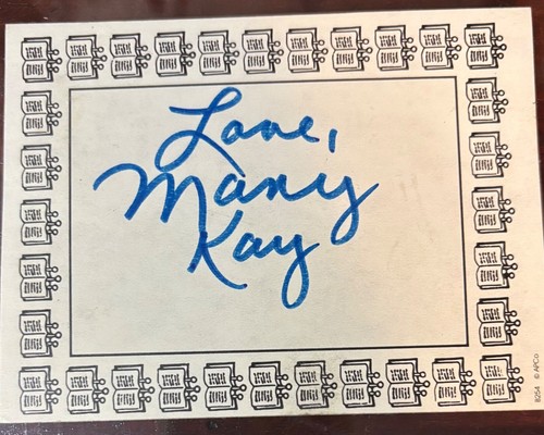 SIGNED Mary Kay Ash unused bookplate autographed by cosmetics ...