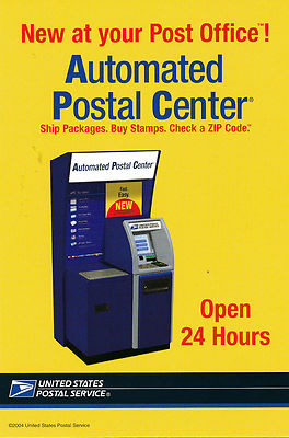 Advertising 2004 postcard United States Postal Automated Postal Center ...