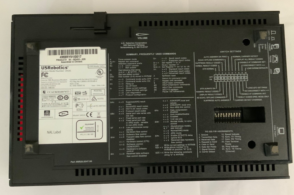 US Robotics 3453C Courier Business Modem 56 Kbps | eBay