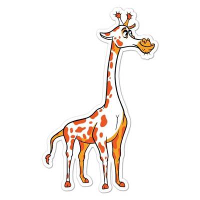 Cartoon Giraffe Sticker Decal | eBay