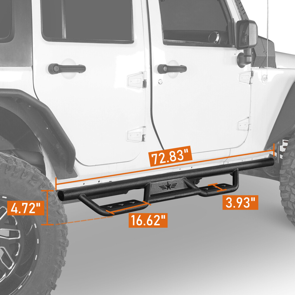 Tubular Nerf Bar Side Step Running Board Rock Sliders Rails Fit Jeep ...