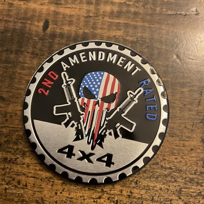 2nd Amendment gun Rated 4X4 Fender Badge for JEEP WRANGLER YJ JL JK ...