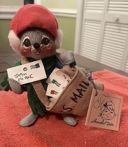 Vintage Annalee 7" Mouse Mailman with Mailbag & Letters #7752, Original ...