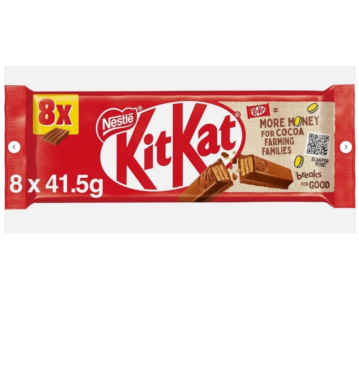 Kit Kat 4 Finger Milk Chocolate Bar Bumper Multipack, 8 X 41.5G | eBay UK