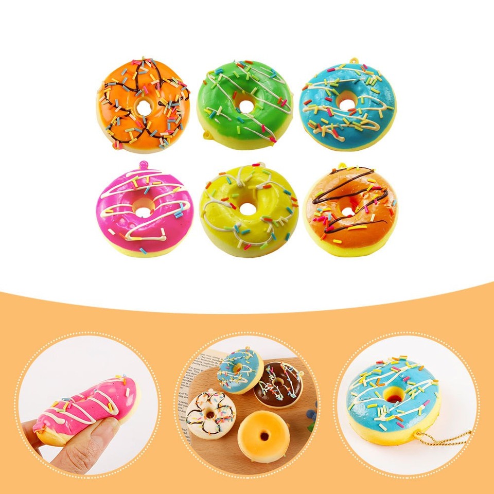 6 Pcs Realistic Fake Food Donuts Decor Desserts Artificial Models ...