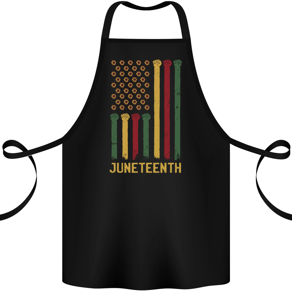Juneteenth Emancipation Day USA Flag Cotton Apron 100% Organic | eBay