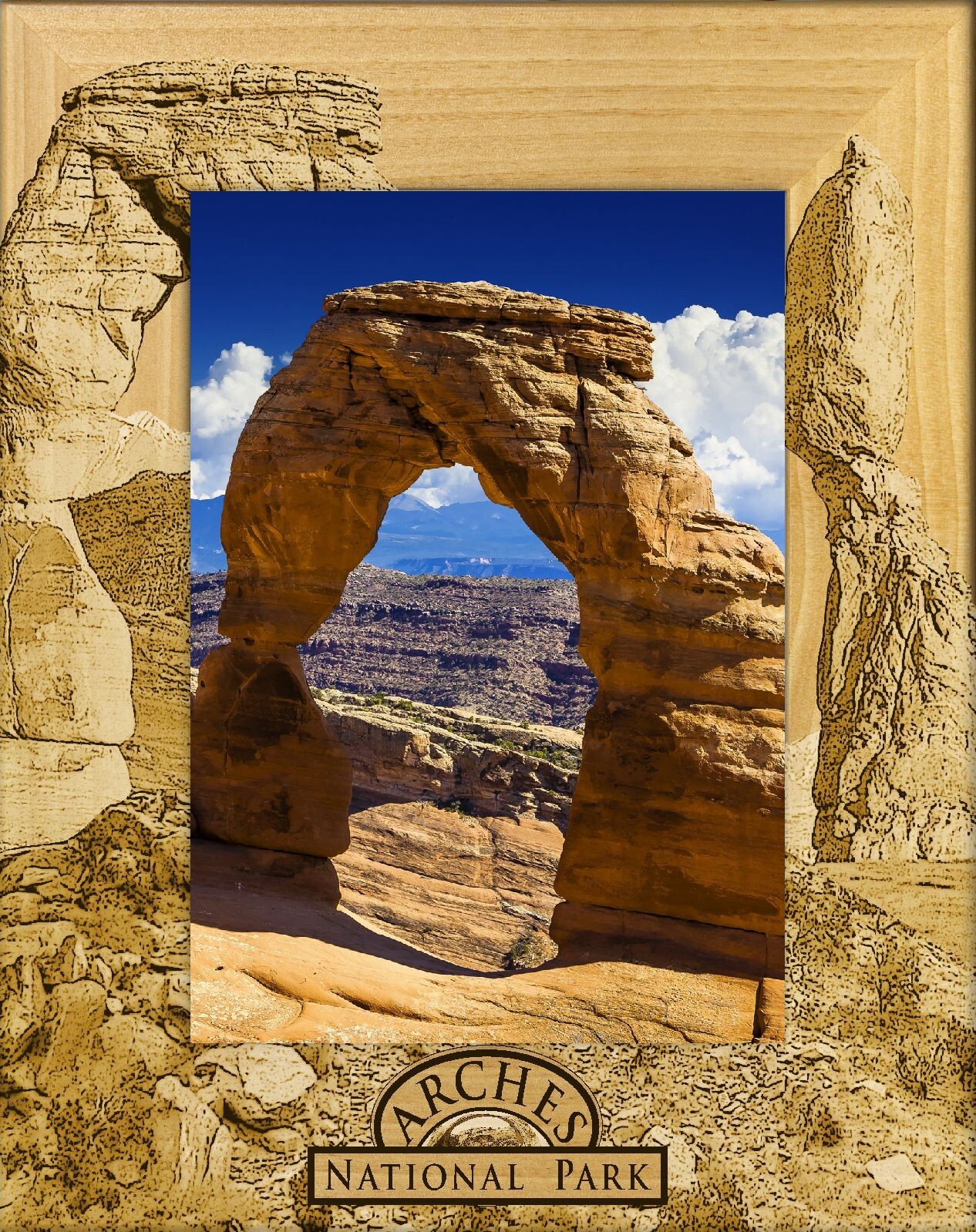 Arches National Park Utah Laser Engraved Wood Picture Frame Portrait (3 ...