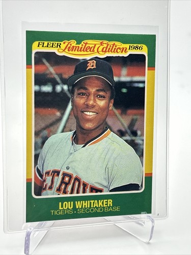 1986 Fleer Limited Edition Lou Whitaker Baseball Card #44 NM-MT FREE ...