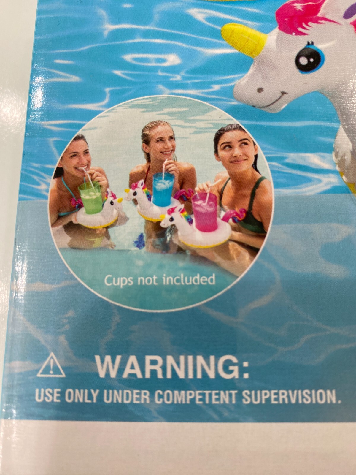 Intex Floating Pool Inflatable Unicorn Drink Holders 3 PACK Floaties ...