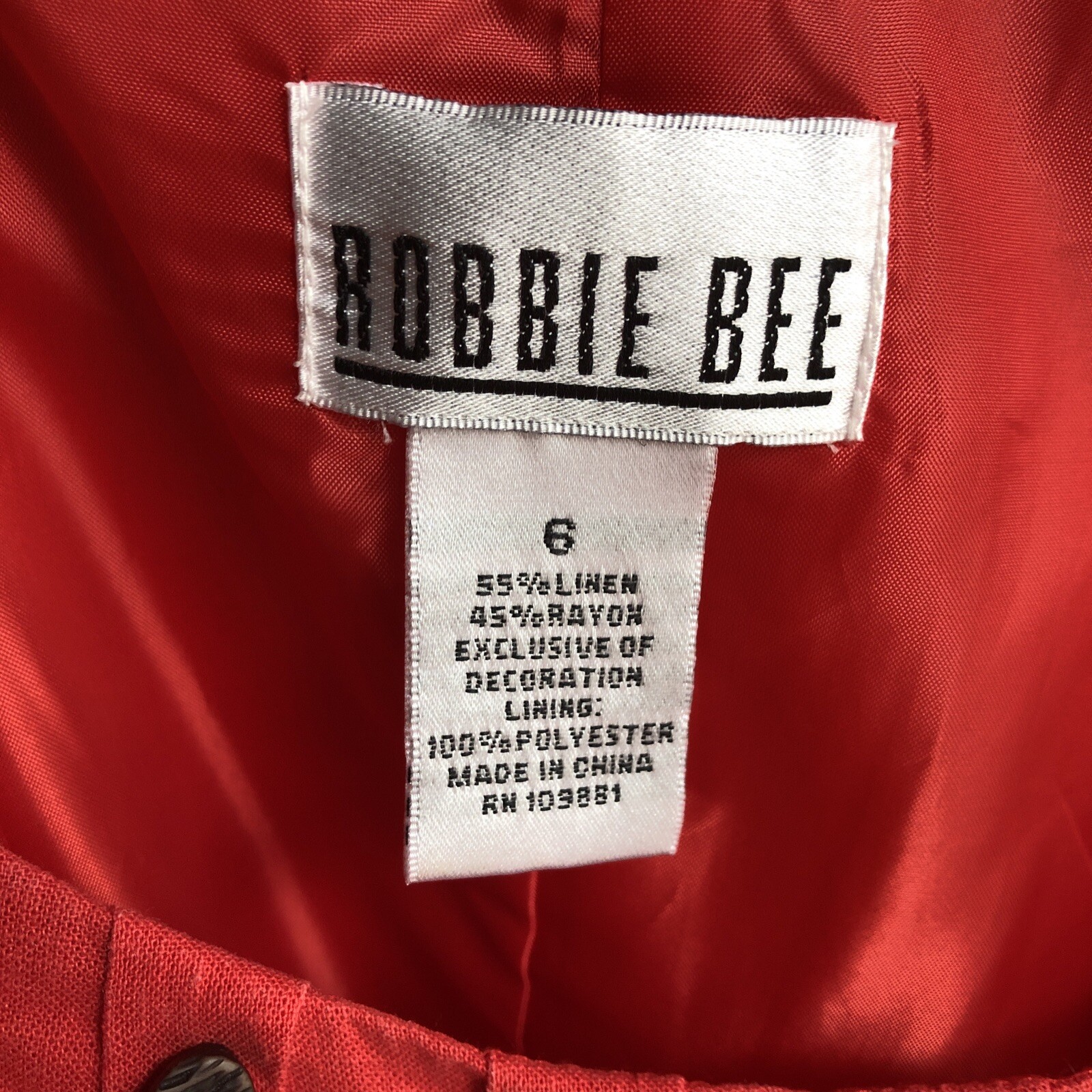 Robbie Bee colorblock Red Linen Sheath Dress Small Si… - Gem