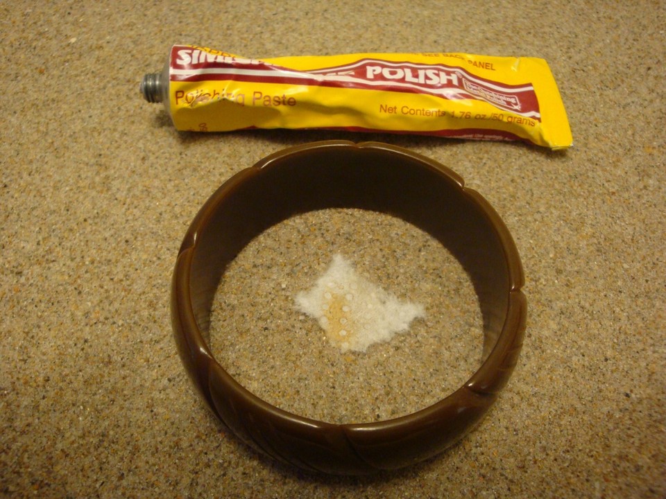 Vintage 1" Bakelite Bracelet! Gold to Brown w/ Sleek Diagonal Slash ...