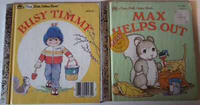 Vintage BUSY TIMMY and MAX HELPS OUT A First Little Golden Book (Set of ...