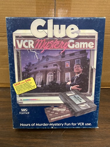 Vintage Clue VCR Mystery Game Parker Brothers 1985 Complete - VHS Board ...