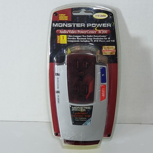 New Monster Power Audio/Video Power Center AV200 Stg 1 Surge Protector ...