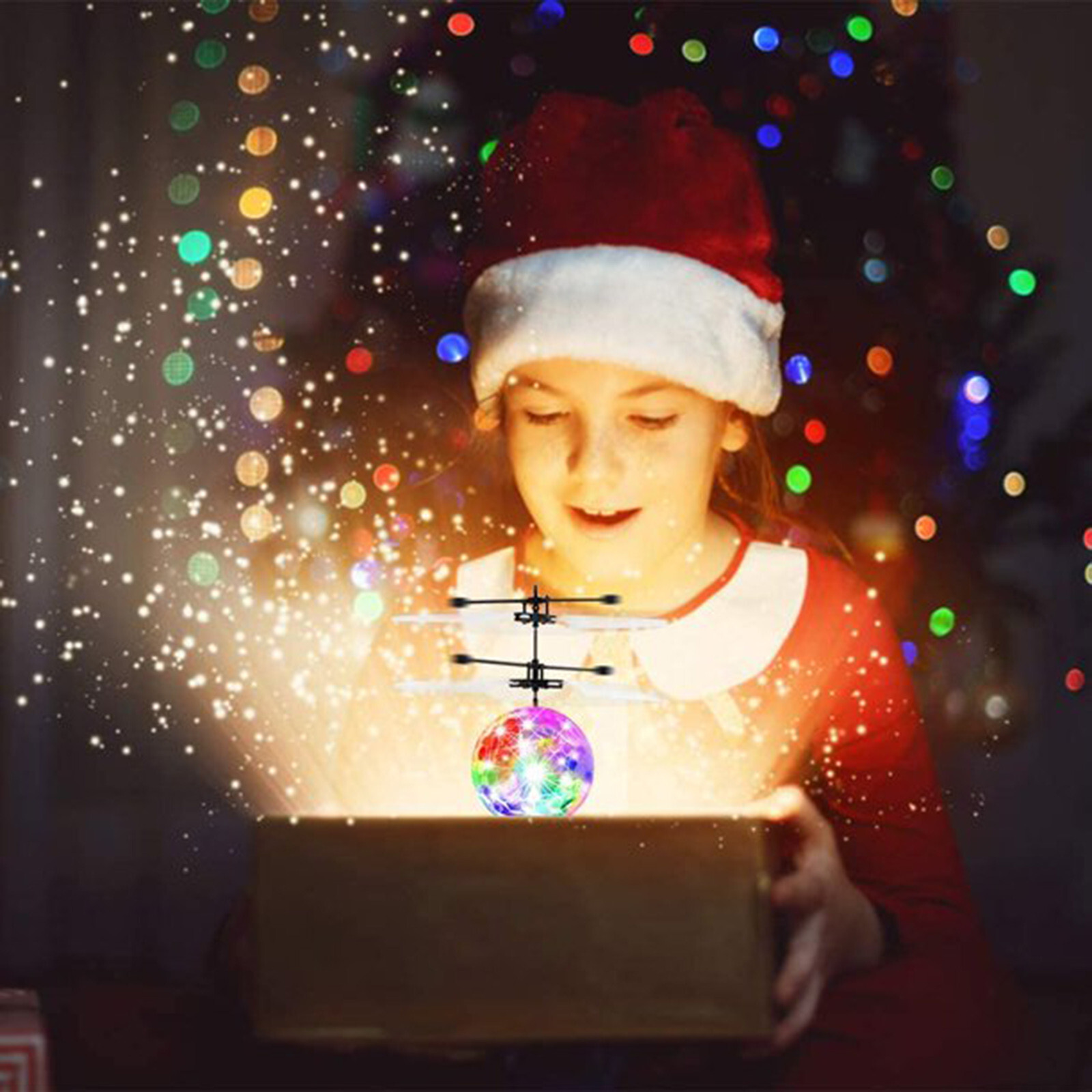 Induction LED Flying Ball Toys Aircraft Suspension Crystal Ball USB ...