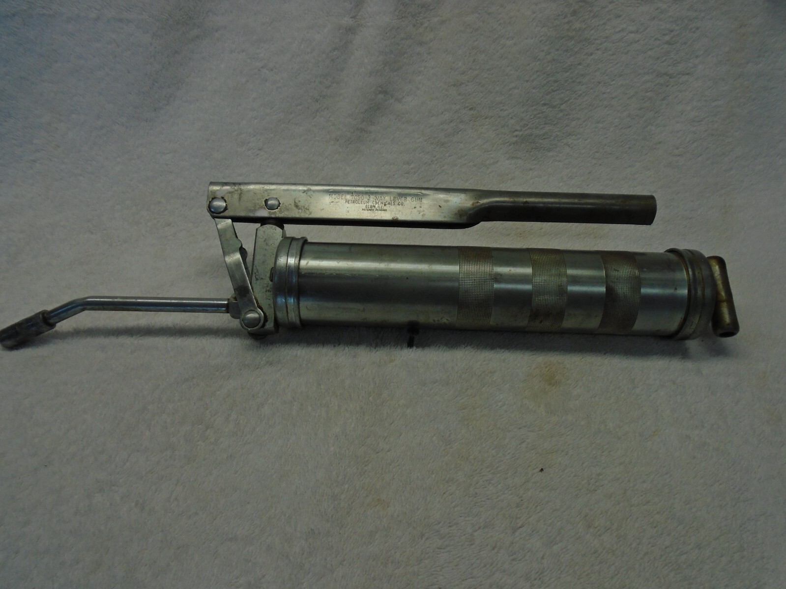 Vintage TUBE LOADING 3-WAY LEVER GREASE GUN Model 7090- Petroleum ...
