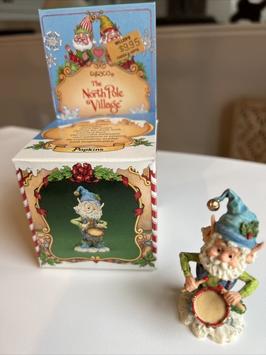 Vintage 1986 Enesco The North Pole Village Elf figurine POPKINS Sandi ...