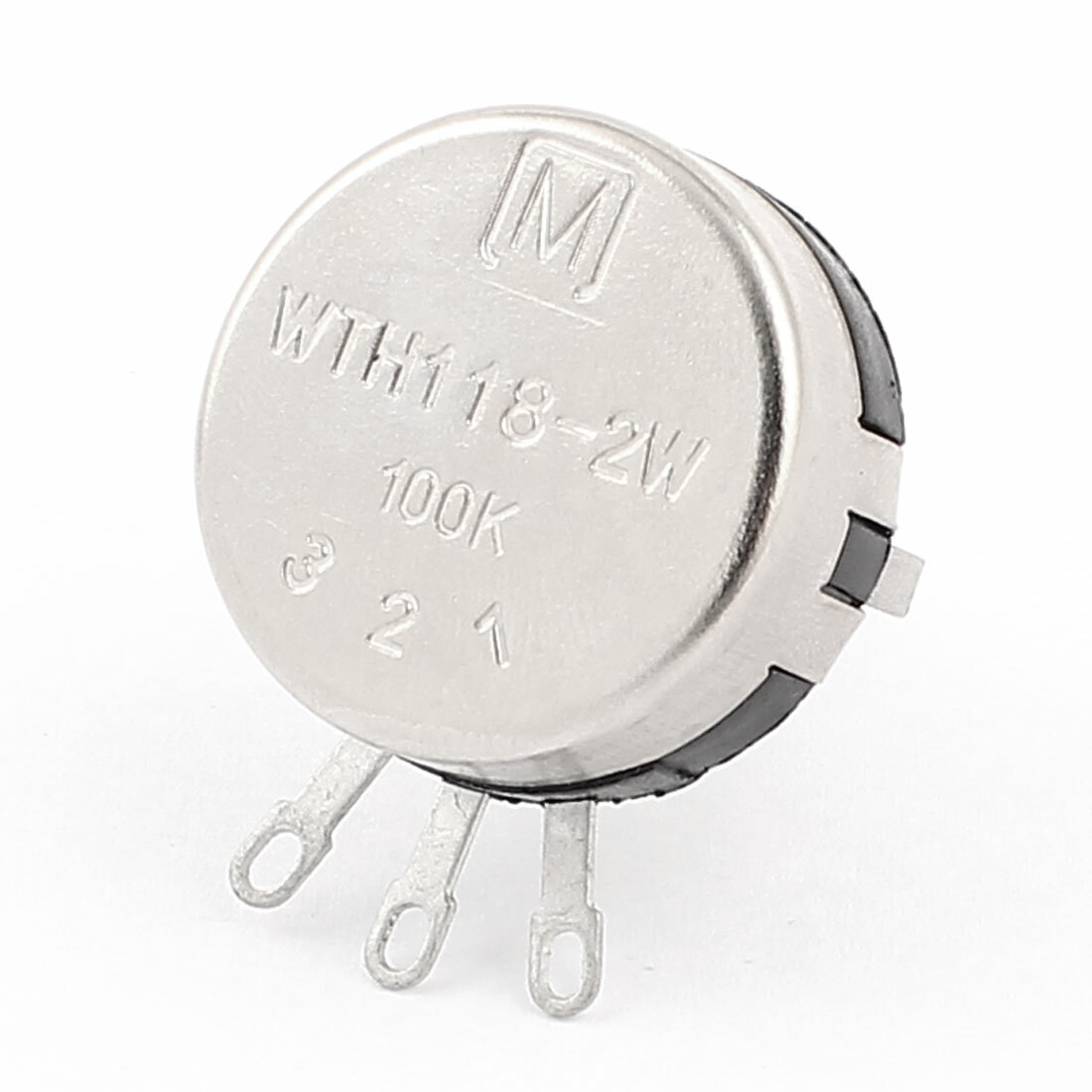 100K ohm Single Turn 3Terminal Carbon Linear Variable Potentiometer ...