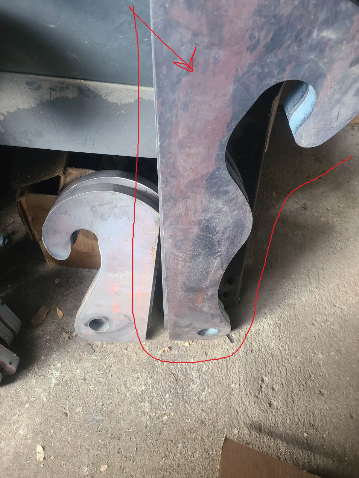 Volvo L60-L120 VAB-STD wheel loader lift loader hooks by BUDD Laser Cut ...