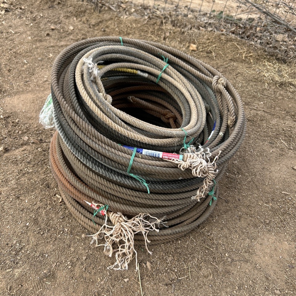 Batch of 10 Used Team Roping Ropes. Variety Of Stiffness. Good For Arts ...