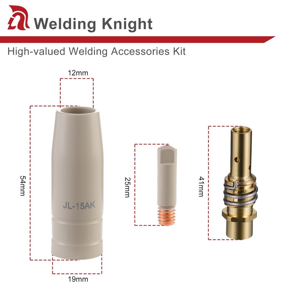 Welding Knight MIG Welding Tips with Non-Stick Coating, Ceramic Welding ...