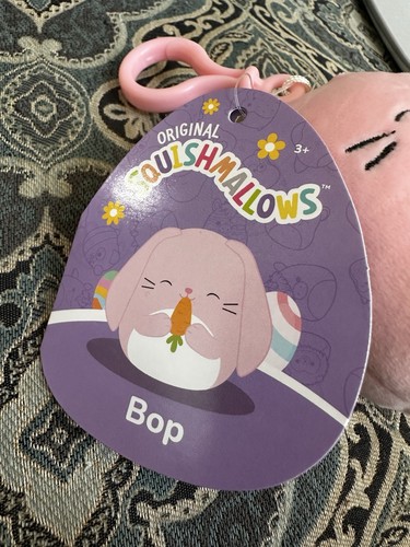 New! 3.5" Easter Squishmallows BOP The Bunny with Carrot Clip Plush Toy ...