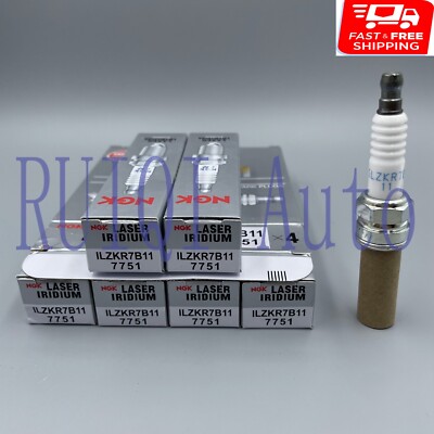 6PCS NGK 7751 ILZKR7B11 Genuine Authentic Laser Iridium and Platinum ...