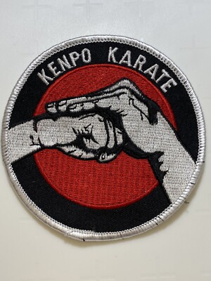 Kenpo Karate Martial Arts Embroidered Patch Rei Hand Fist Palm Salute ...