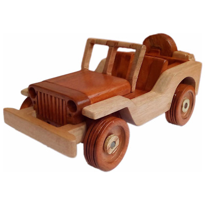 Handmade wooden toys jeep Educational vehicles Natural Eco-friendly for ...