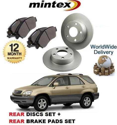 FOR LEXUS RX300 3.0 2000-03 New MINTEX REAR BRAKE DISCS SET AND MINTEX ...