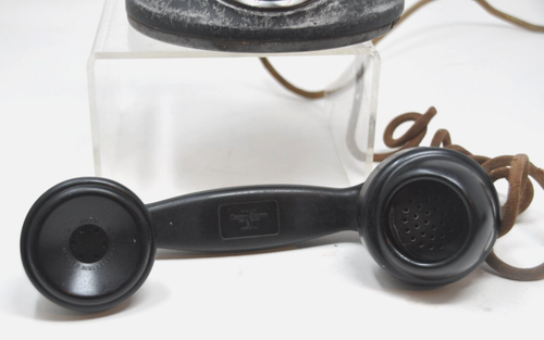 Antique Vintage WESTERN ELECTRIC 202 D1 Desk Telephone Rotary Dial & E1 ...