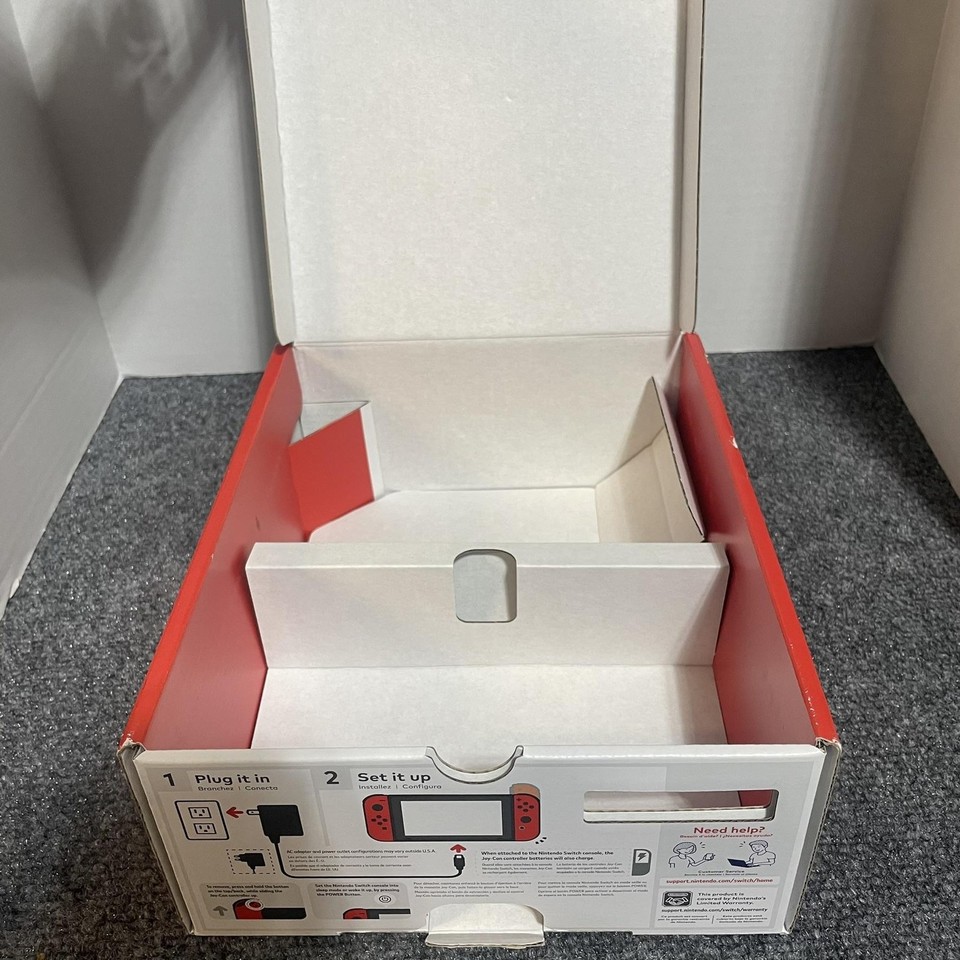 Nintendo Switch Console Mario Bundle Box Only Red Joy-Con Choose One ...