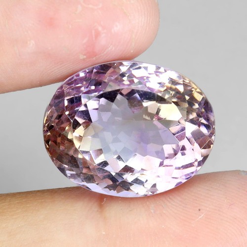 Oval Cut Natural Bi Color Purple Yellow Ametrine Brazil 21.21ct 18x14mm ...