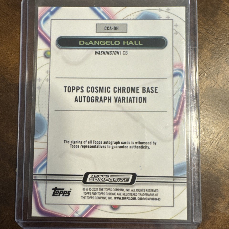 2024 Topps Composite Deangelo Hall Cosmic Chrome Variation Autograph ...